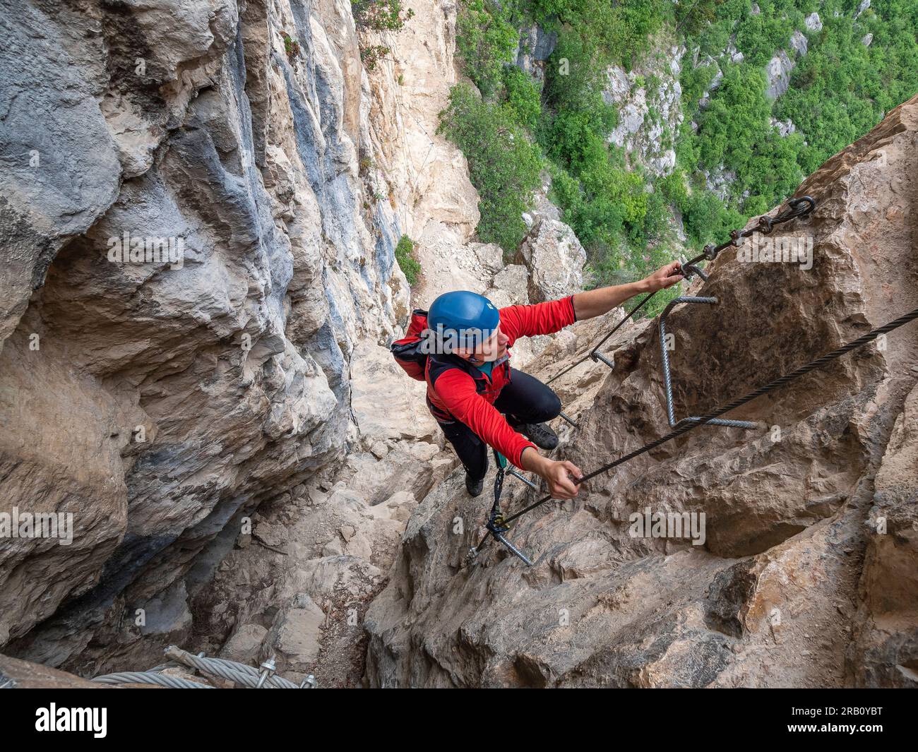 The via ferrata to Monte Albano, the Via Ferrata Monte Albano near Mori ...