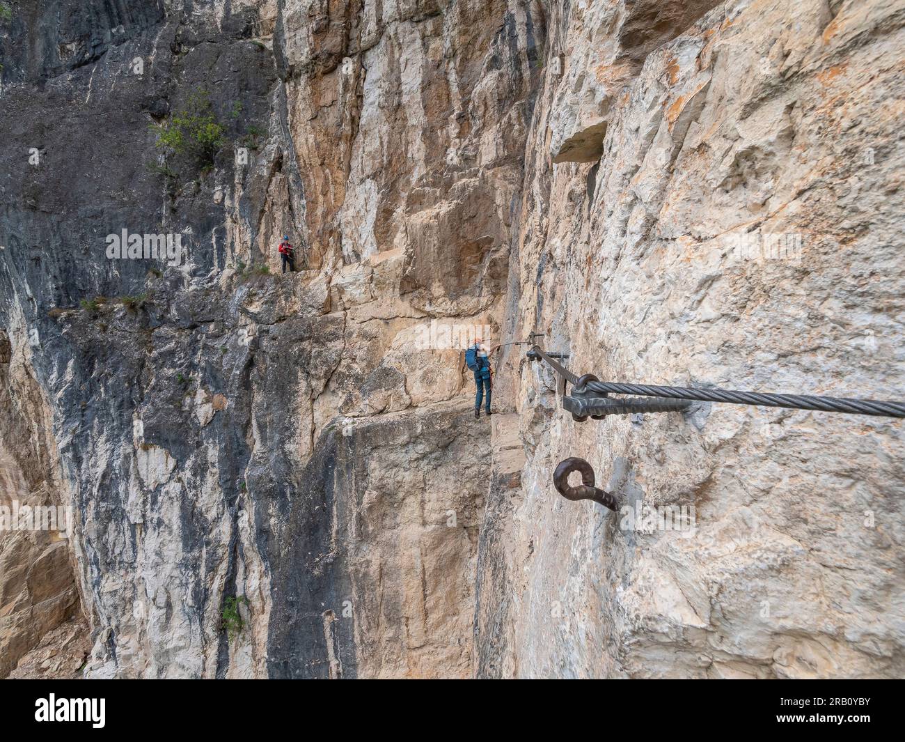 The via ferrata to Monte Albano, the Via Ferrata Monte Albano near Mori ...