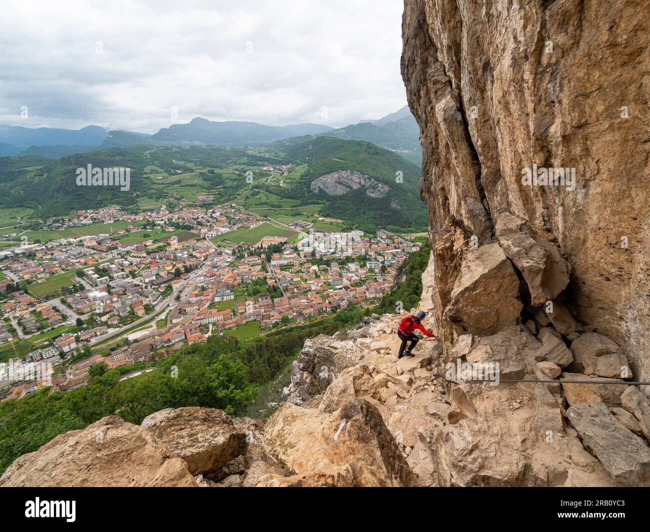 The via ferrata to Monte Albano, the Via Ferrata Monte Albano near Mori ...