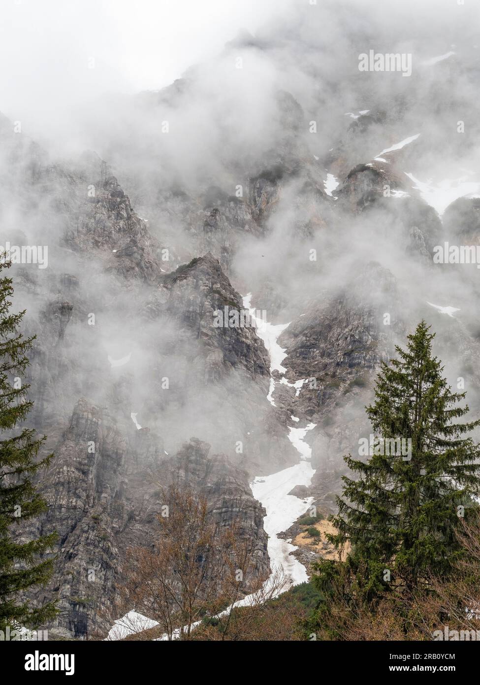 View of the Kaiser Mountains, a mountain range of the Northern ...