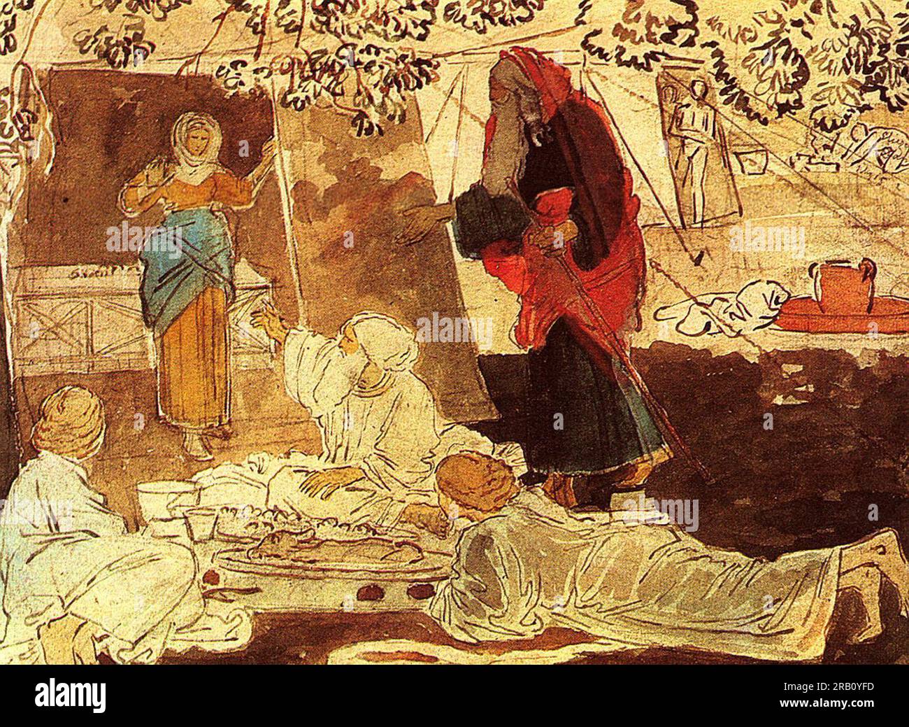 Three pilgrim announce Abraham the birth of Isaac by Alexander Ivanov ...