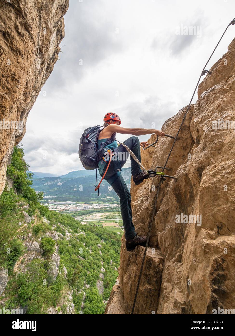 The via ferrata to Monte Albano, the Via Ferrata Monte Albano near Mori ...