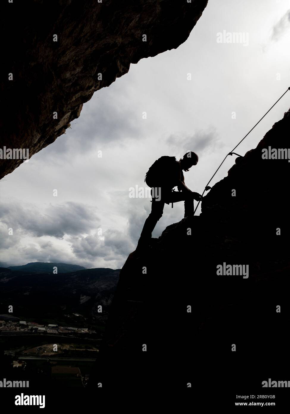 The via ferrata to Monte Albano, the Via Ferrata Monte Albano near Mori ...