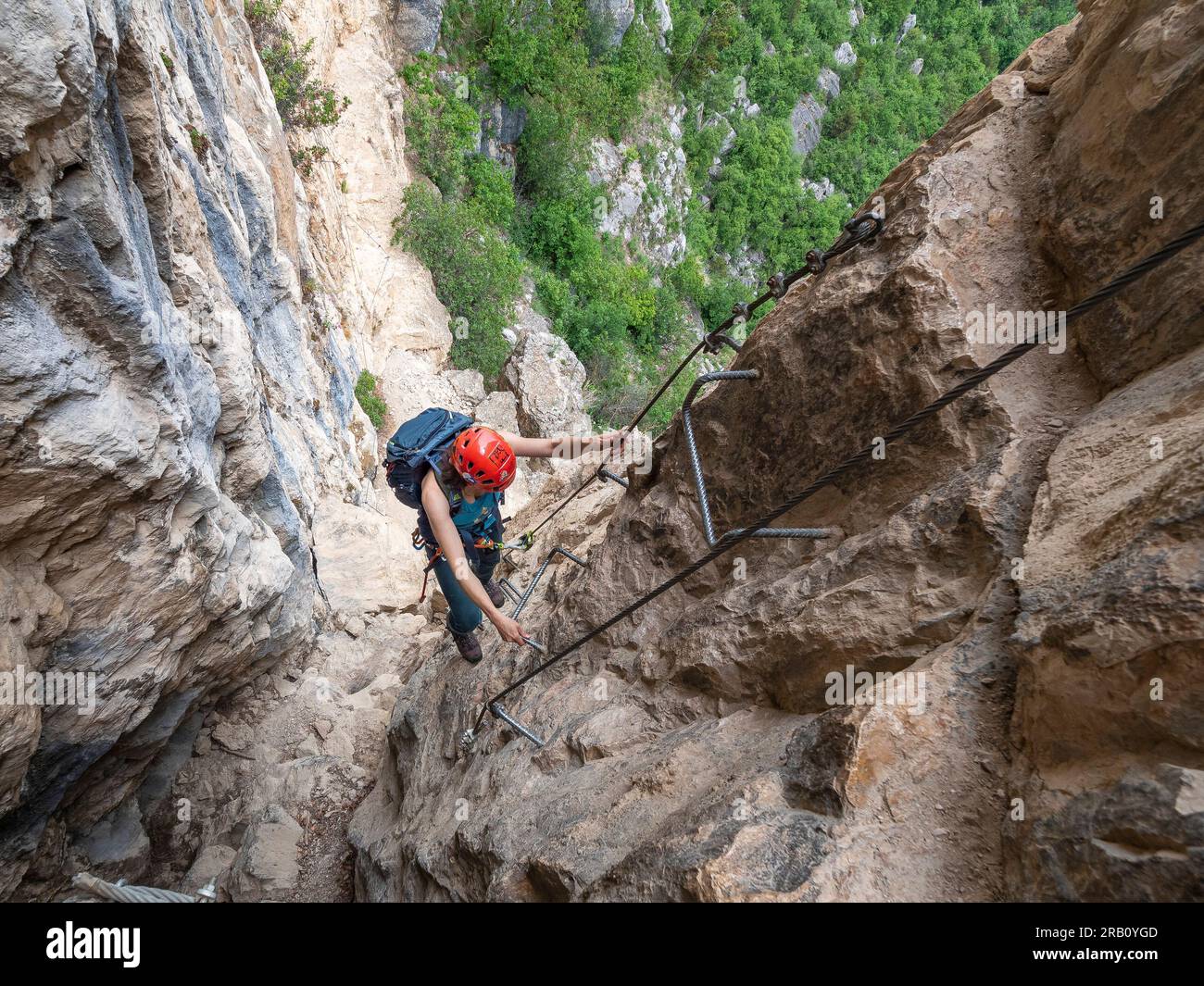 The via ferrata to Monte Albano, the Via Ferrata Monte Albano near Mori ...