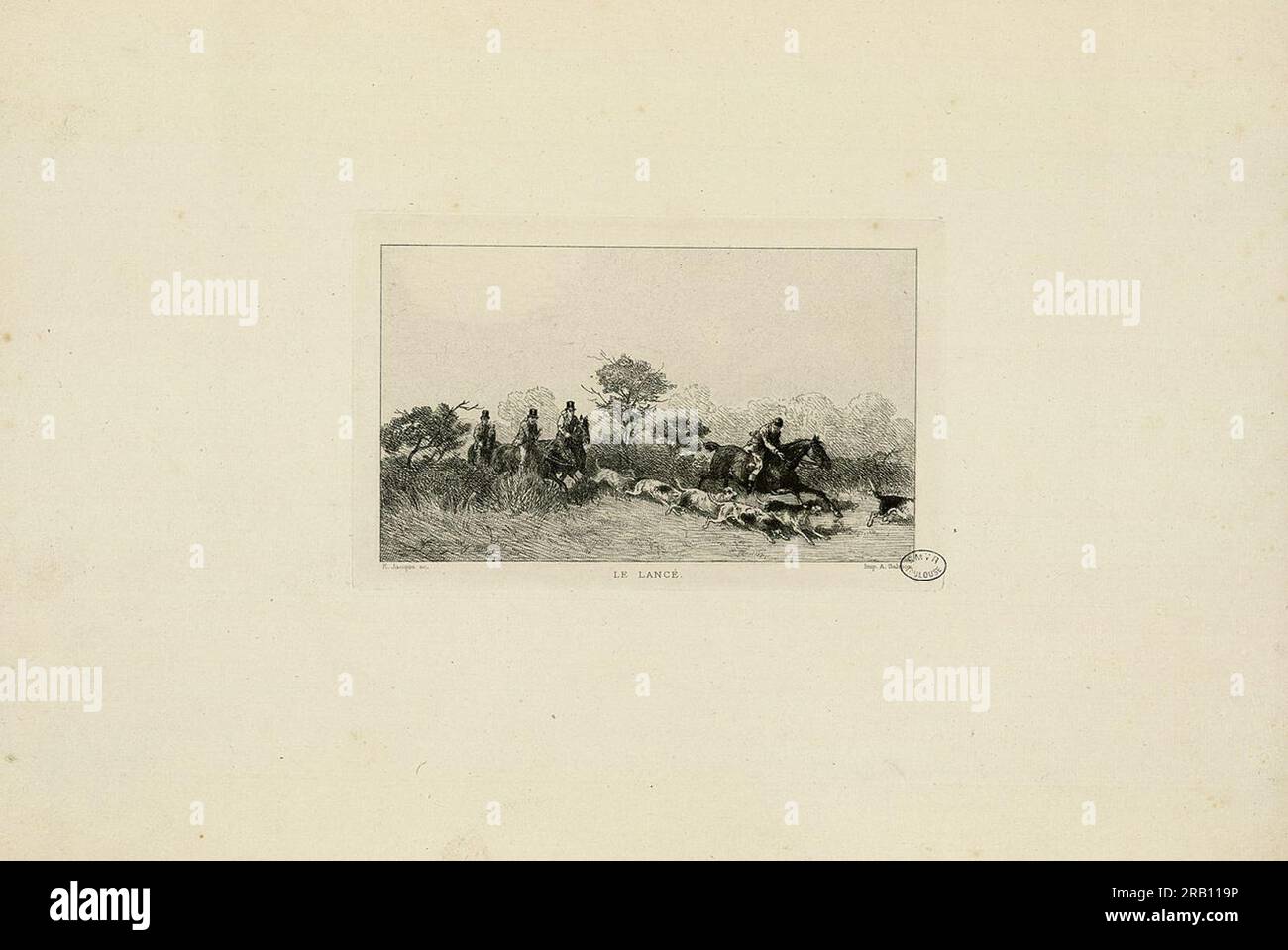 Le lancé by Charles Jacque Stock Photo - Alamy