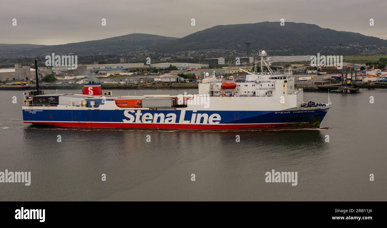 Belfast, Northern Ireland, UK. 7 June 2023. A Stena Line roll on roll ...