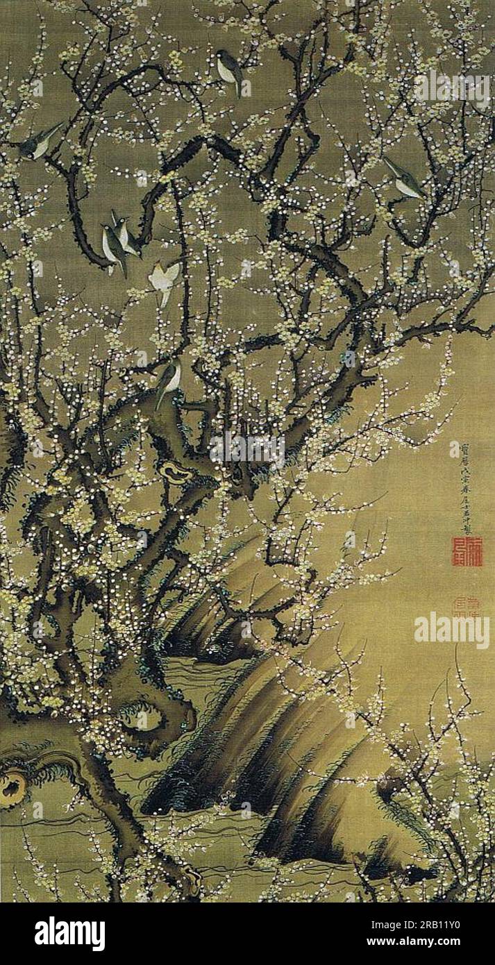 Baika shokinzu by Ito Jakuchu Stock Photo - Alamy