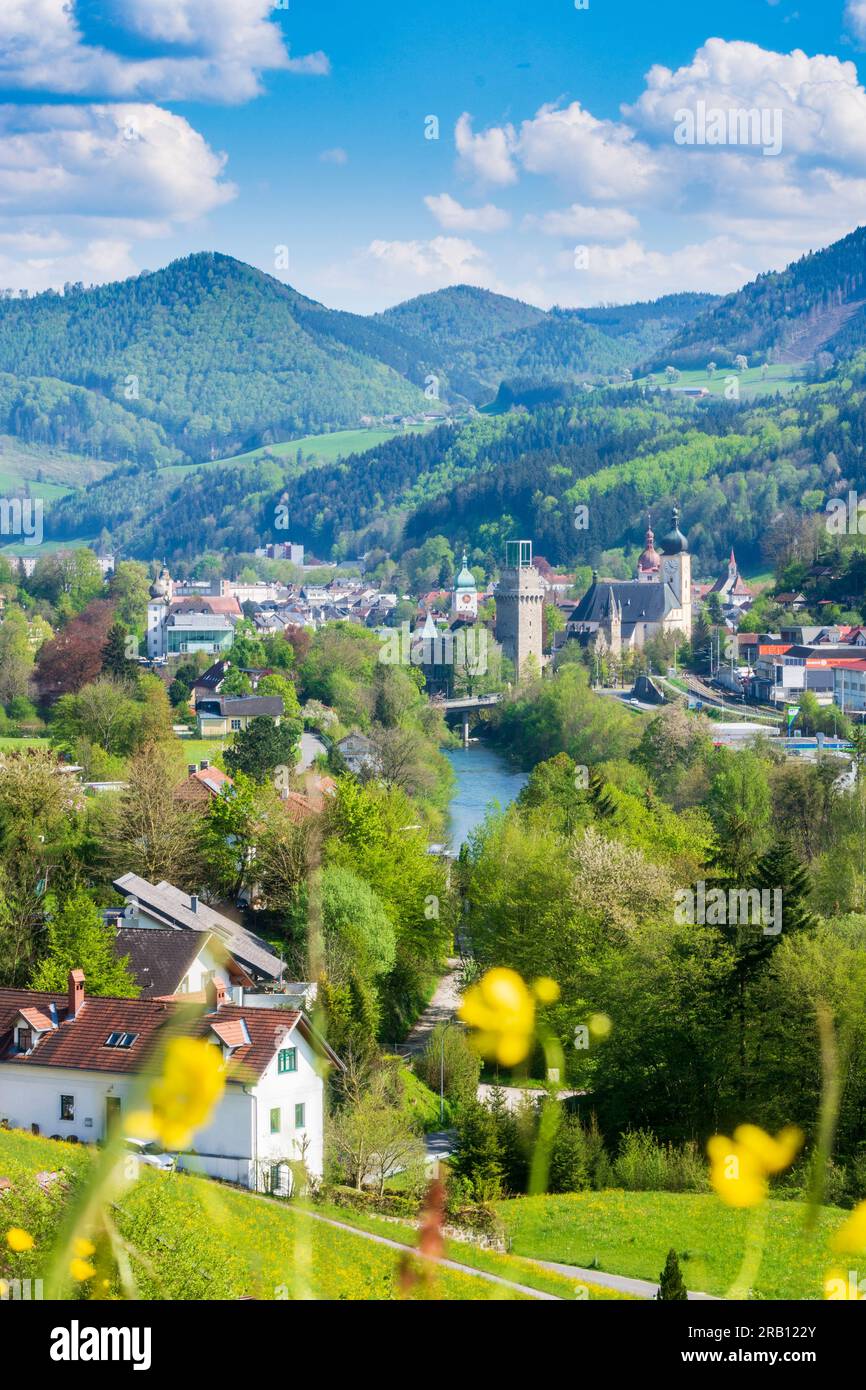Waidhofen an der Ybbs, Waidhofen city center with Schloss Rothschild ...