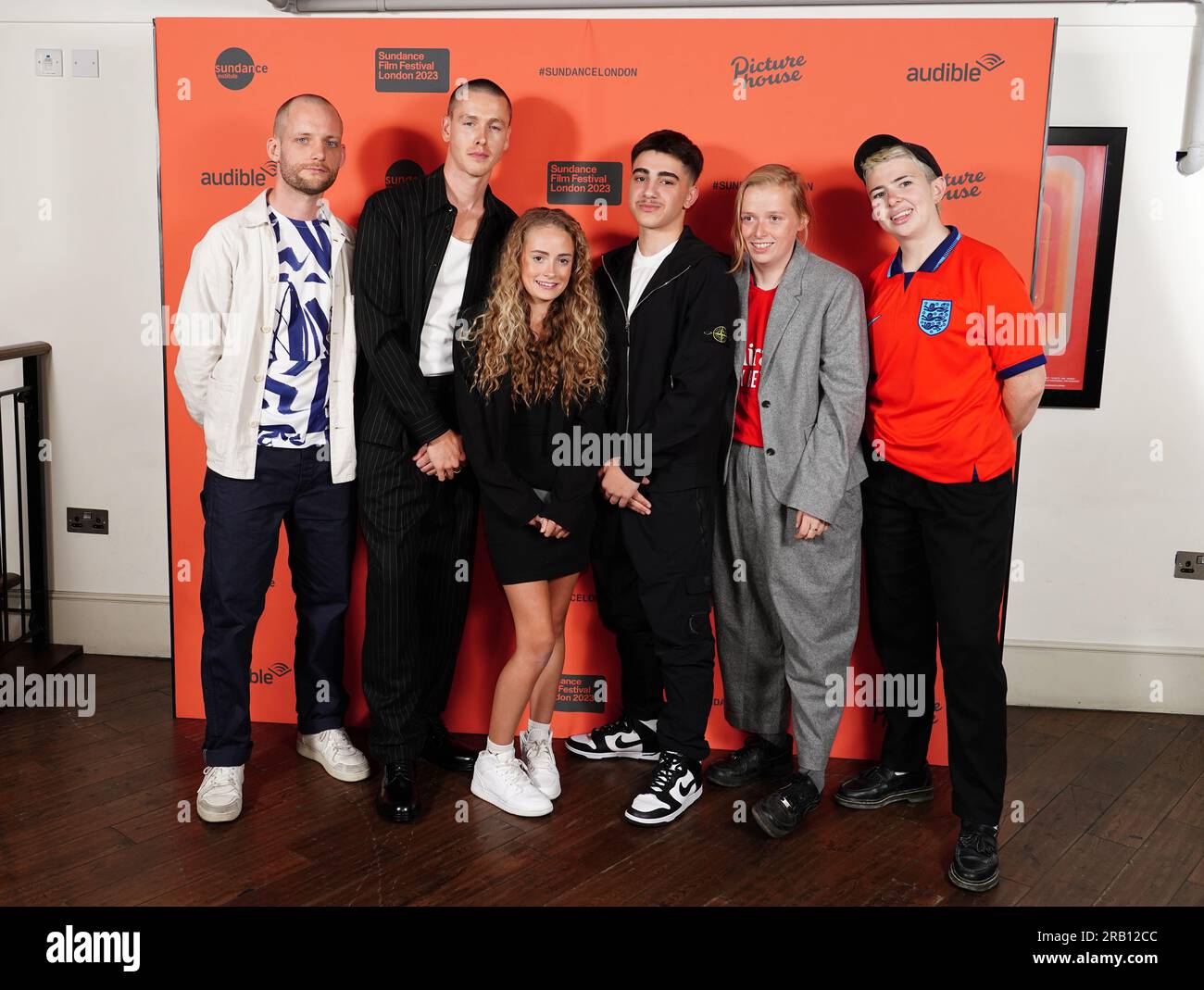 (left to right) Theo Barrowclough, Harris Dickinson, Lola Campbell ...