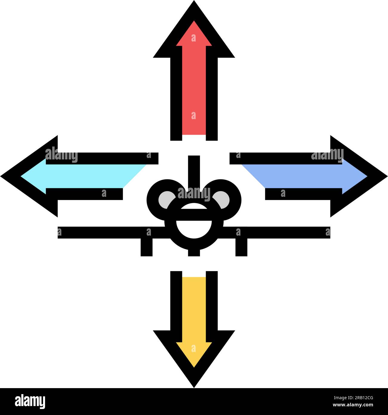 flight control aeronautical engineer color icon vector illustration ...