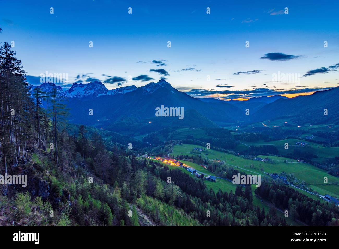 Mountain totes gebirge with summits grosser priel and kleiner priel hi ...