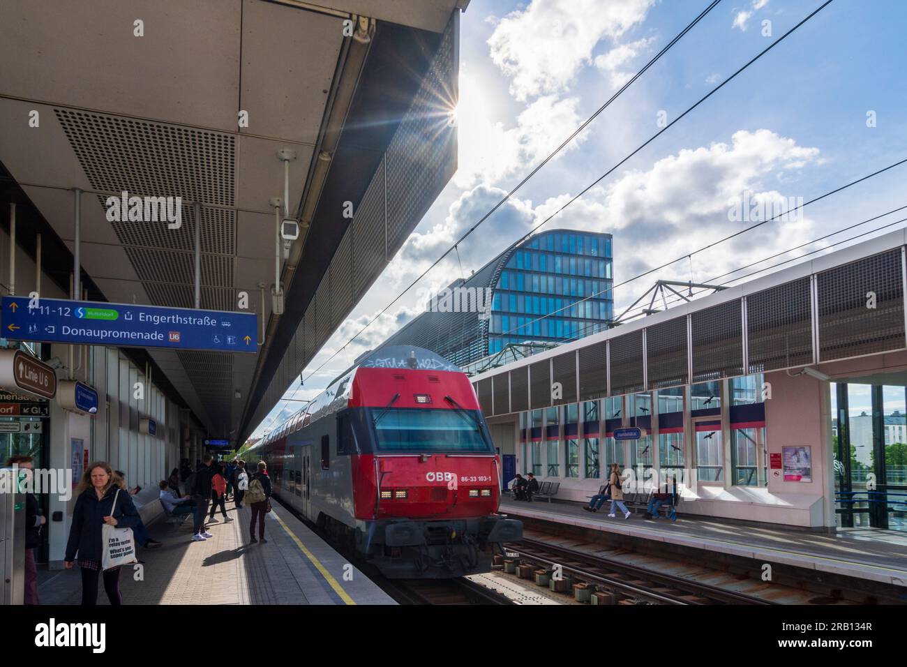 Local double deck train of obb in 20 brigittenau hi-res stock ...