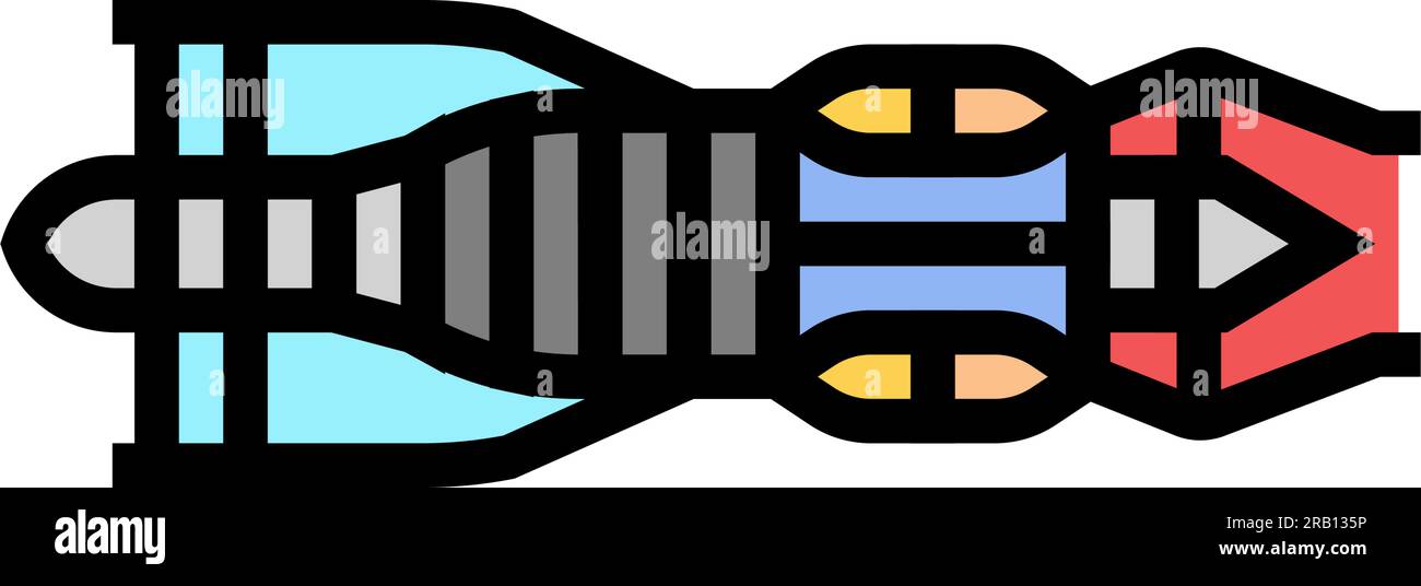 jet engine aeronautical engineer color icon vector illustration Stock ...