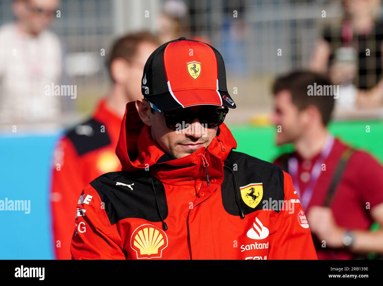 Ferrari's Charles Leclerc on paddock day ahead of the British Grand ...