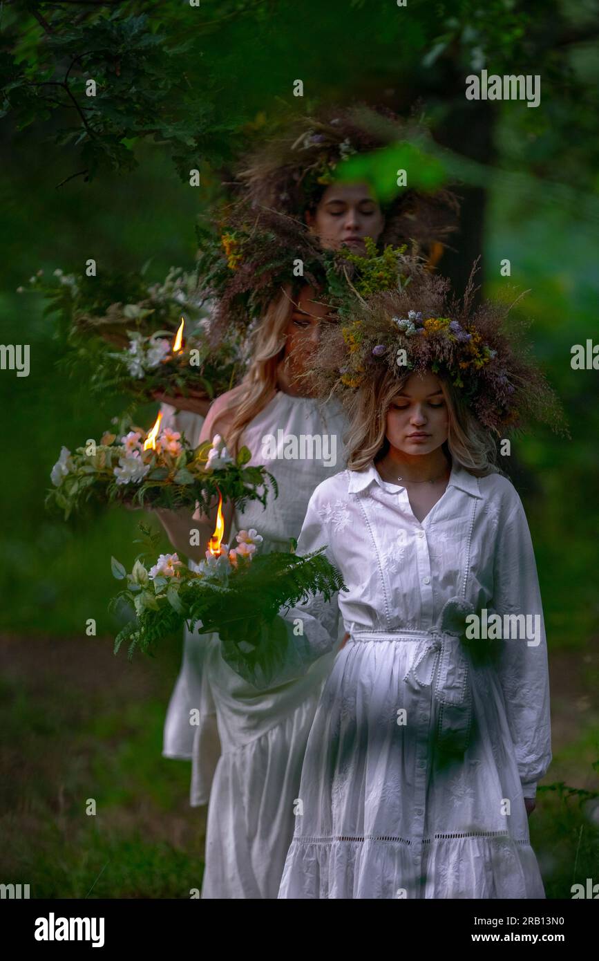 London, UK. 6th July 2023. Ukrainians prepare to celebrate Ivana-Kupala ...