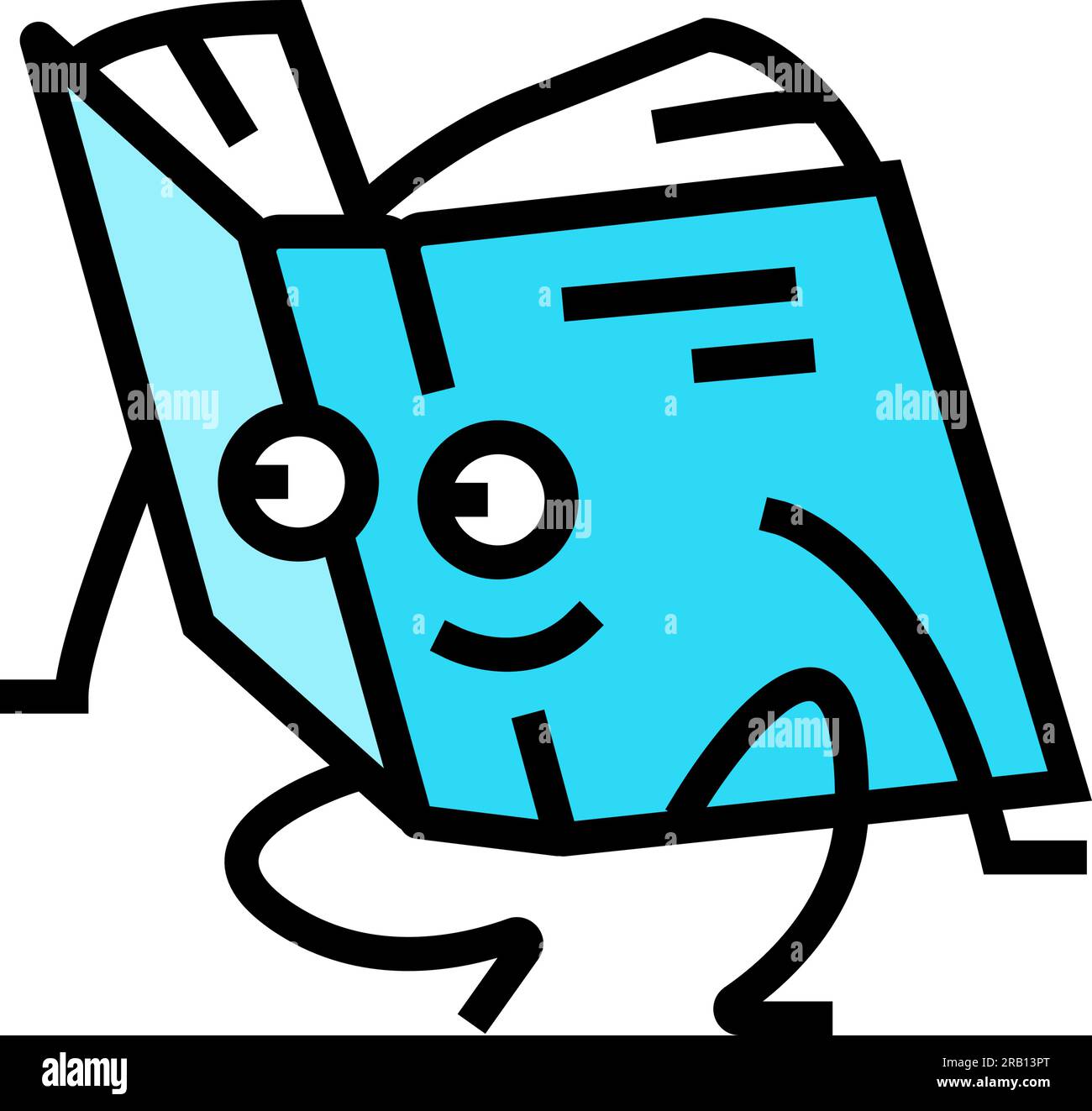 library book character color icon vector illustration Stock Vector ...