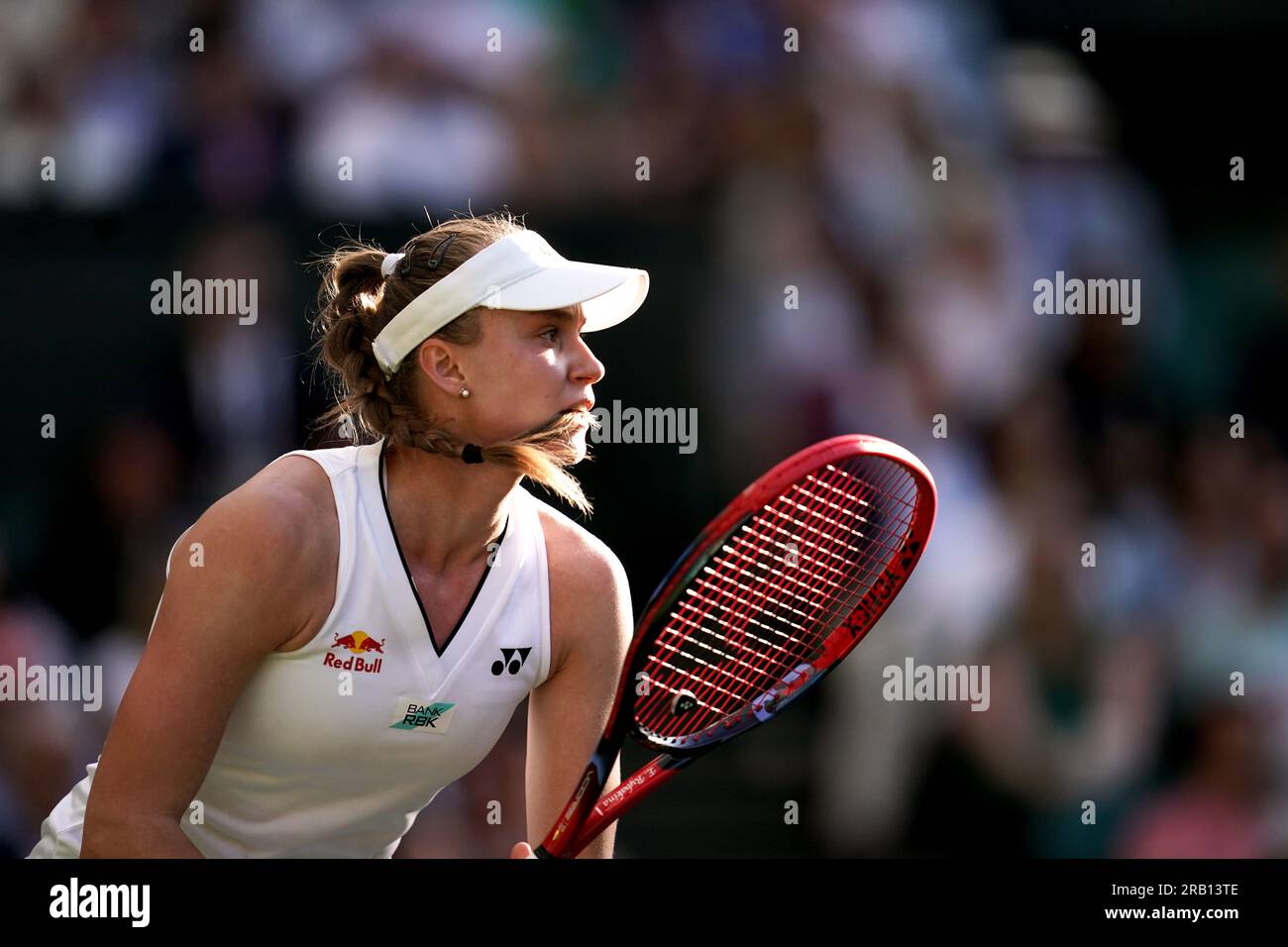 Elena Rybakina during her match against Alize Cornet (not pictured) on ...
