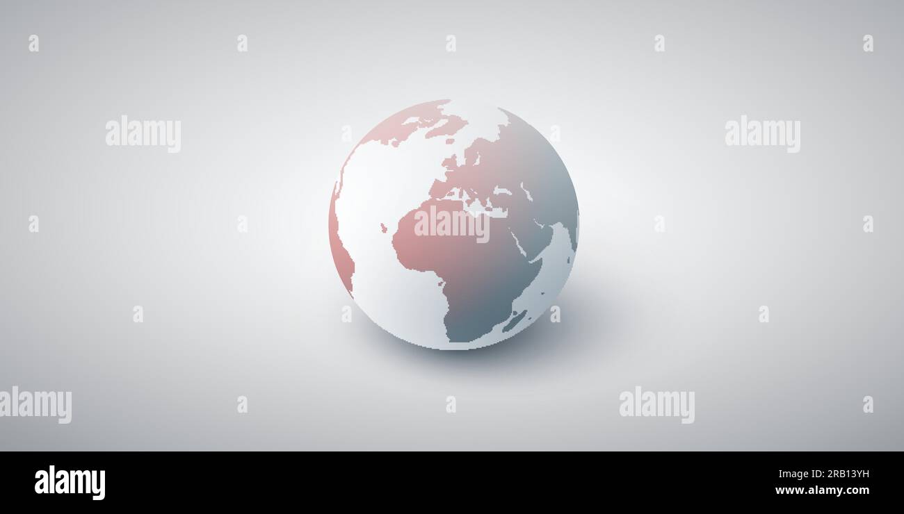 Grey and Red Earth Globe Design Layout - Global Business, Technology ...