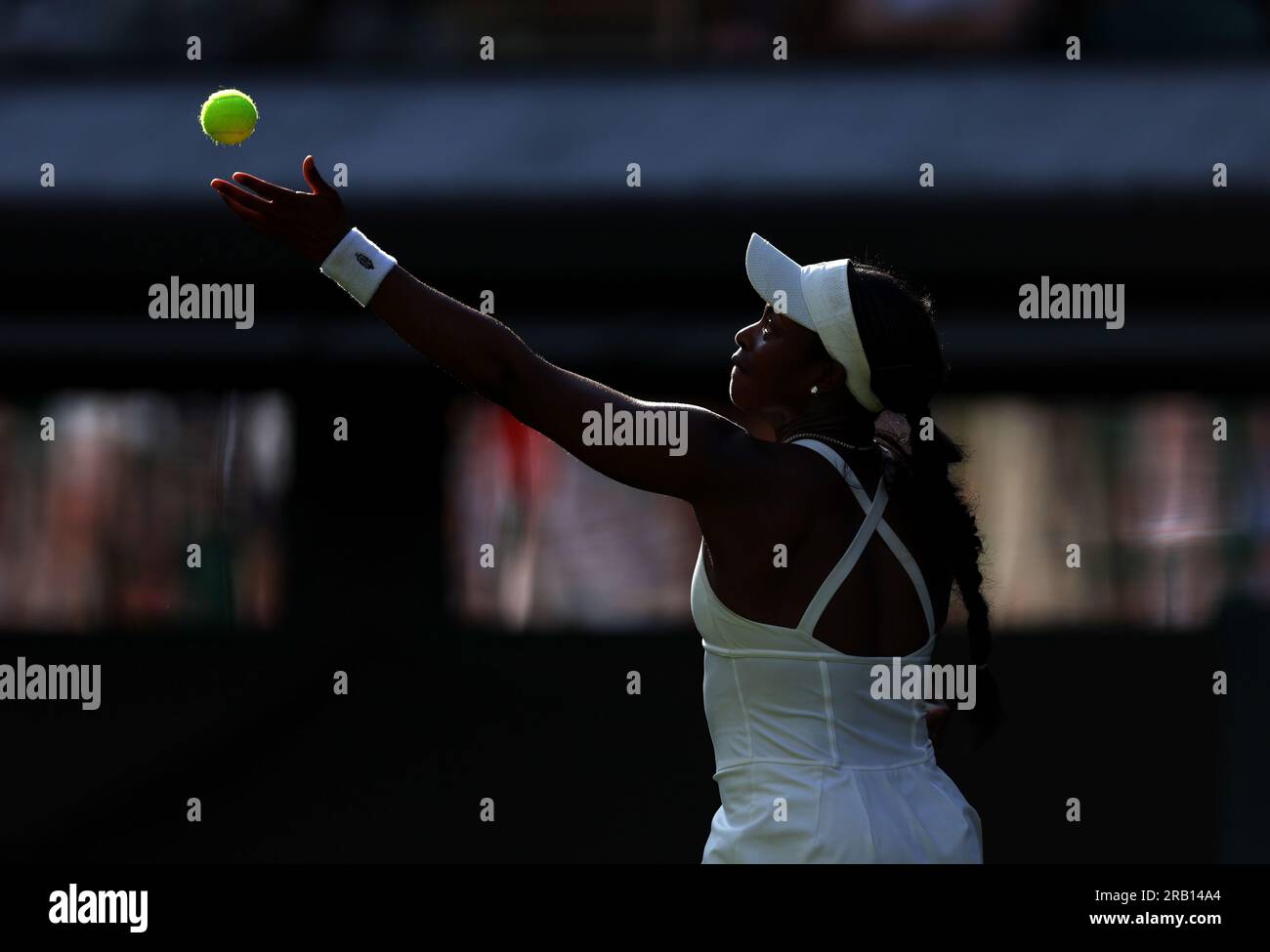 Sloane Stephens in action against Donna Vekic (not pictured) on day ...