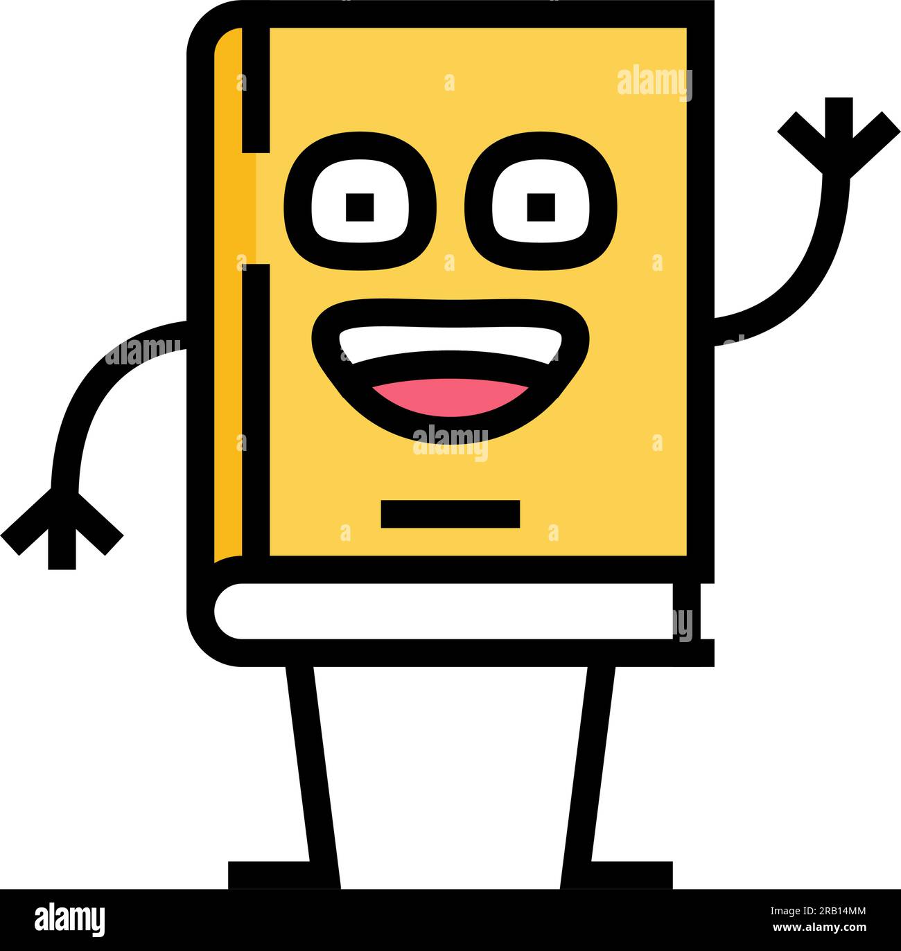 textbook book character color icon vector illustration Stock Vector ...