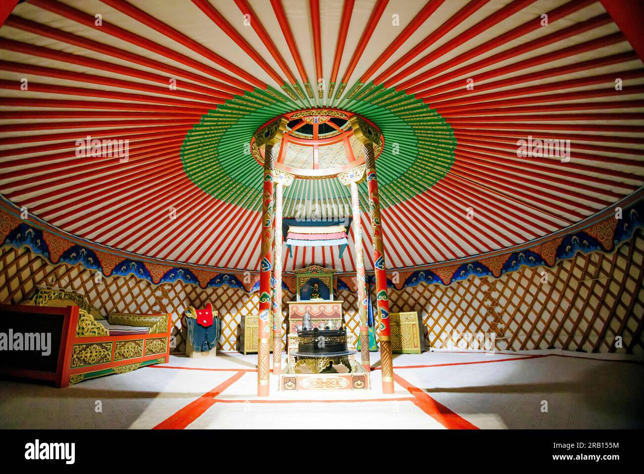 Ulan Bator, Mongolei. 30th June, 2023. View of a Mongolian yurt, taken in the Genghis Khan ...
