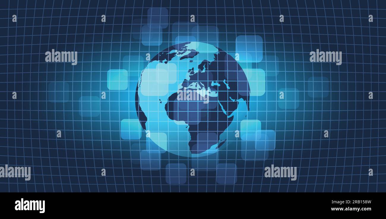 Dark Abstract Global Technology, Networking and Cloud Computing Design ...