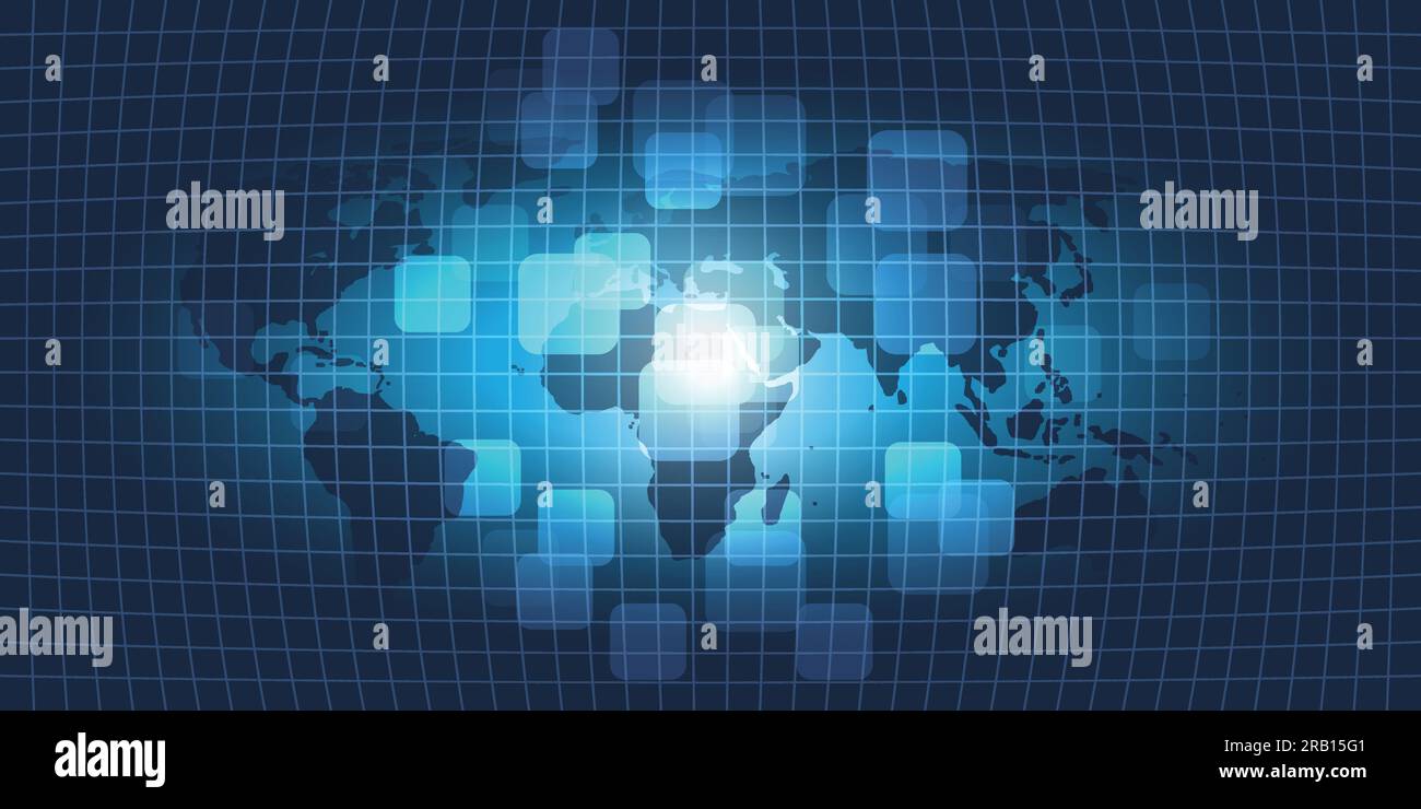 Dark Global Technology, Networking and Cloud Computing Design Concept ...