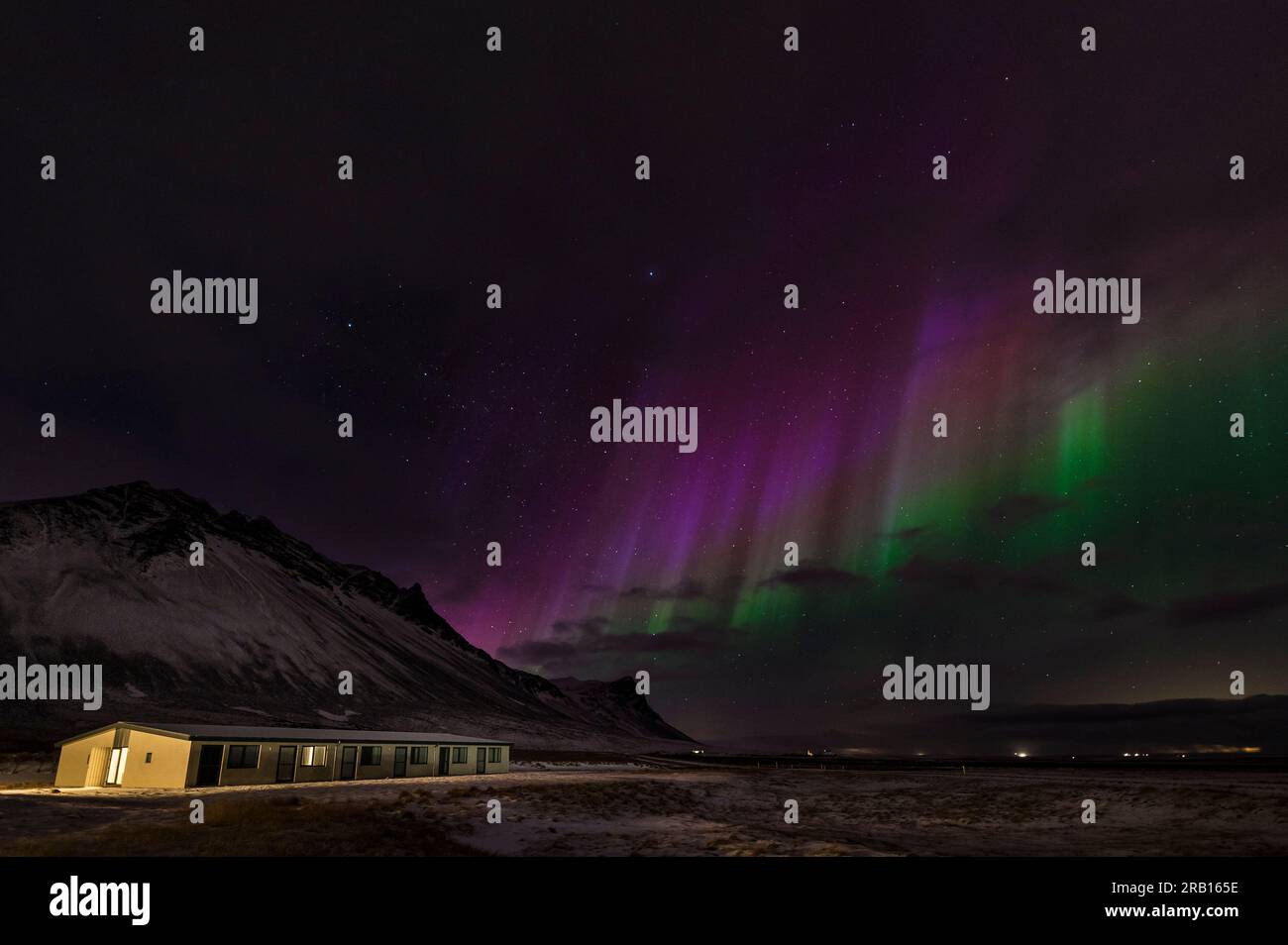 colored northern lights - Aurora Borealis Stock Photo - Alamy