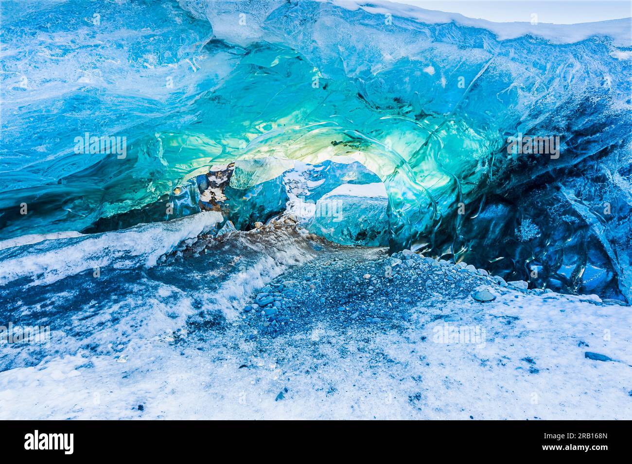 Glacier cave - in and under the ice Stock Photo - Alamy