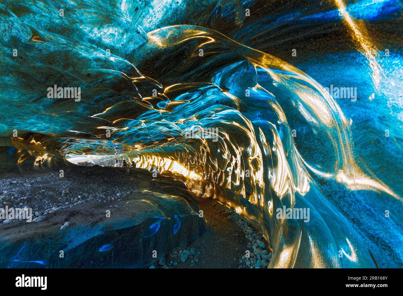 Glacier cave - in and under the ice Stock Photo - Alamy
