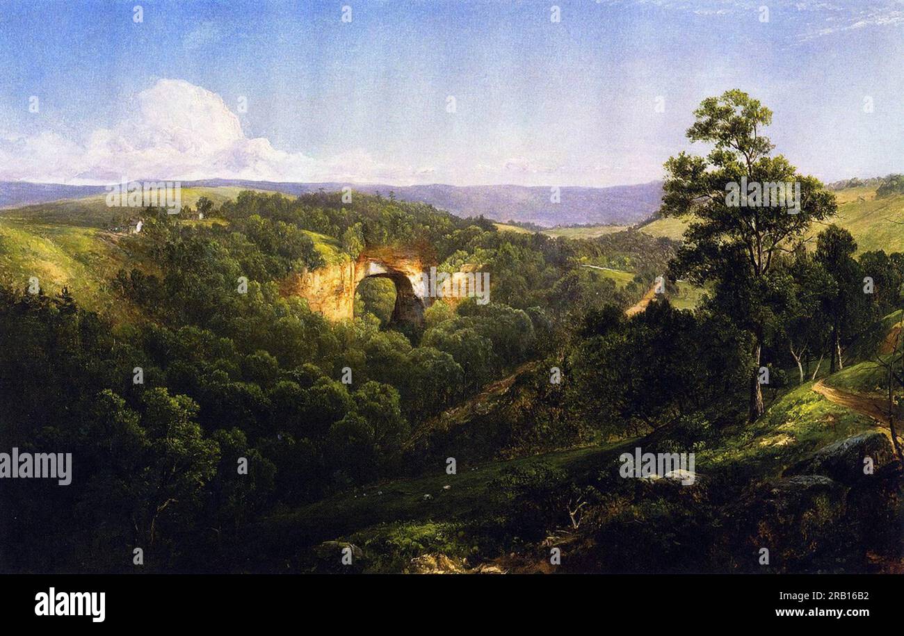 Natural Bridge, Virginia 1860 by David Johnson Stock Photo - Alamy