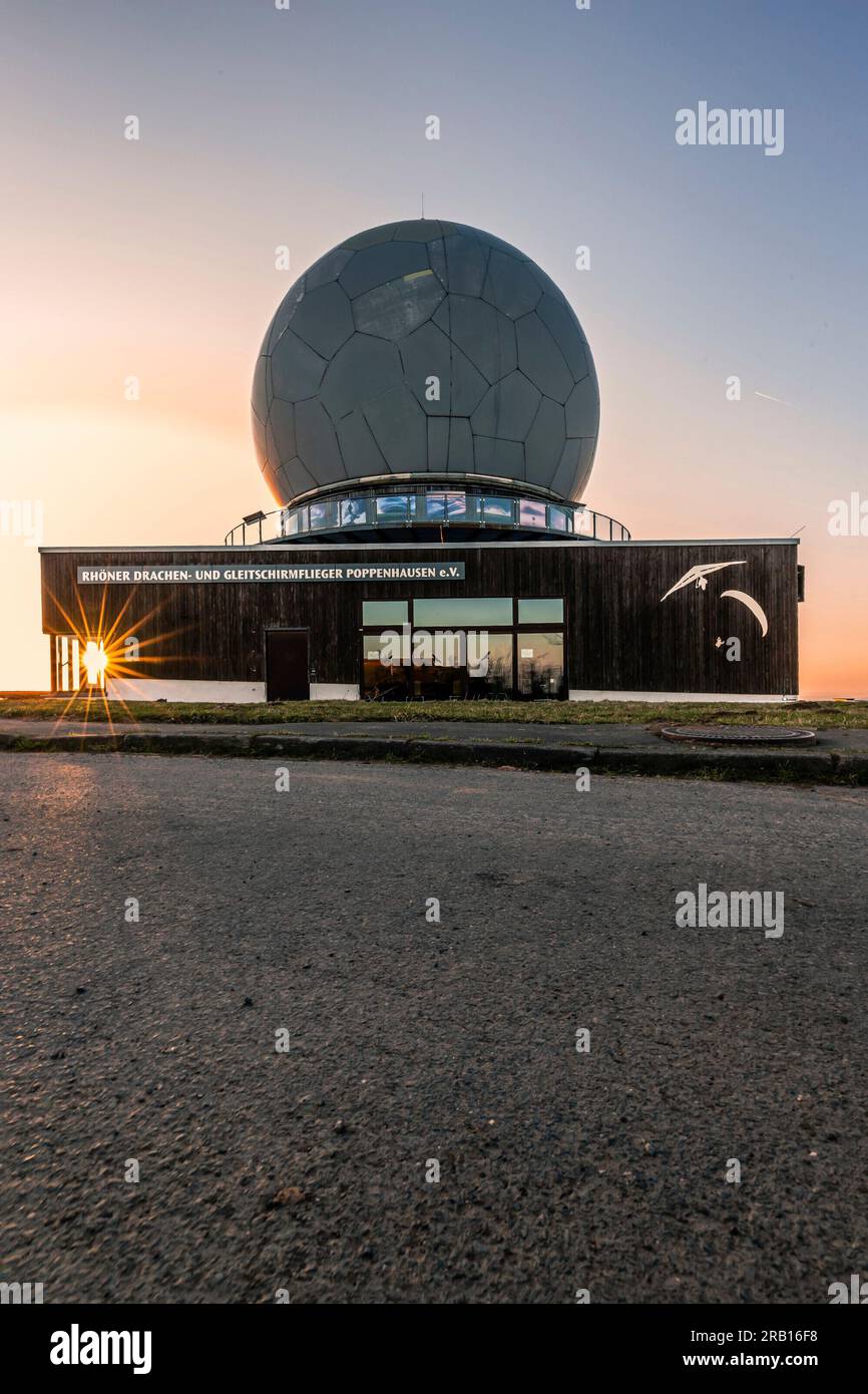 Wasserkuppe hilltop with radome (radar dome Stock Photo - Alamy