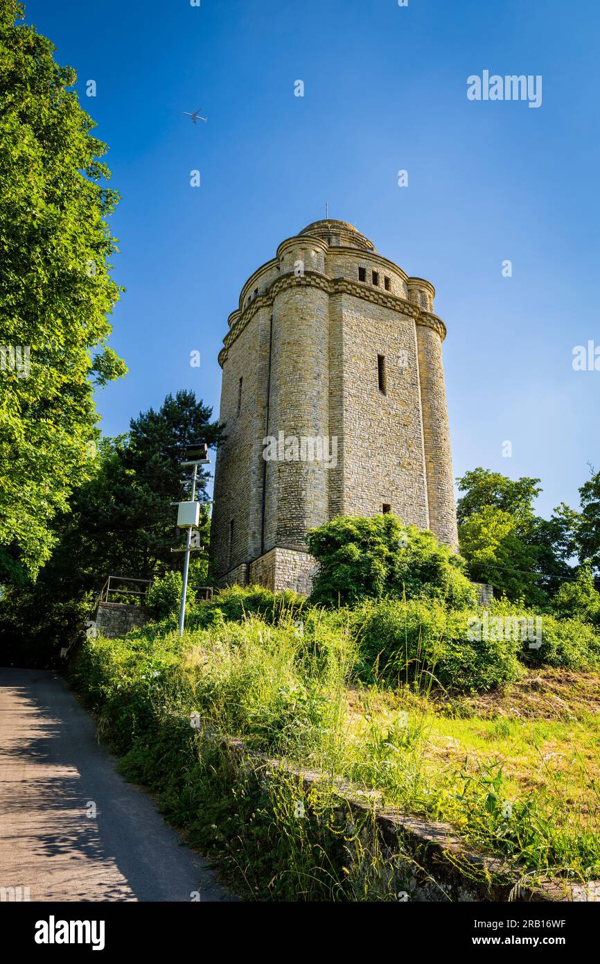 Ingelheim Bismarck Tower on the Gau-Algesheimer Höhe, is decorated as a ...