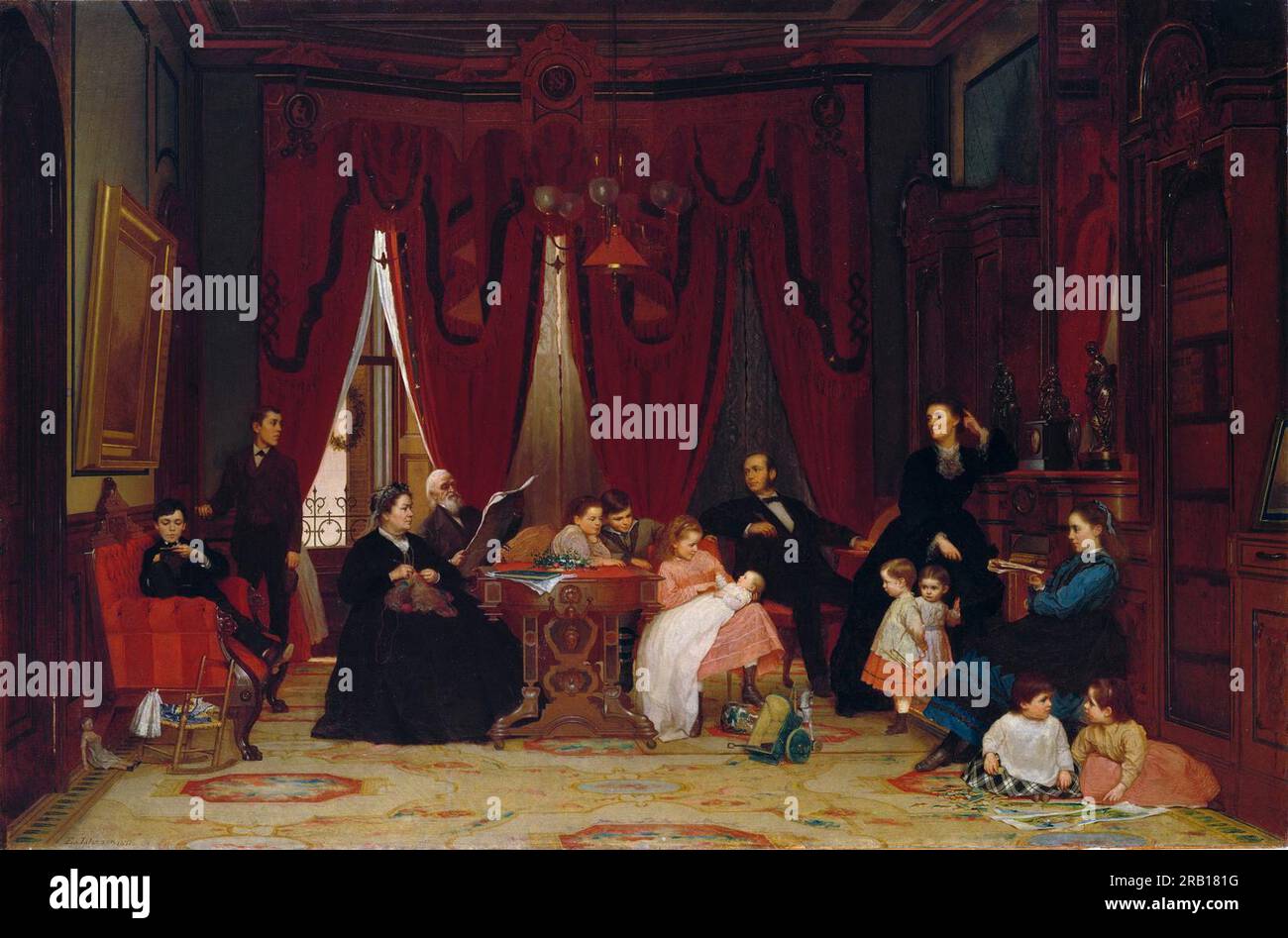 The Hatch Family 1871 by Eastman Johnson Stock Photo - Alamy