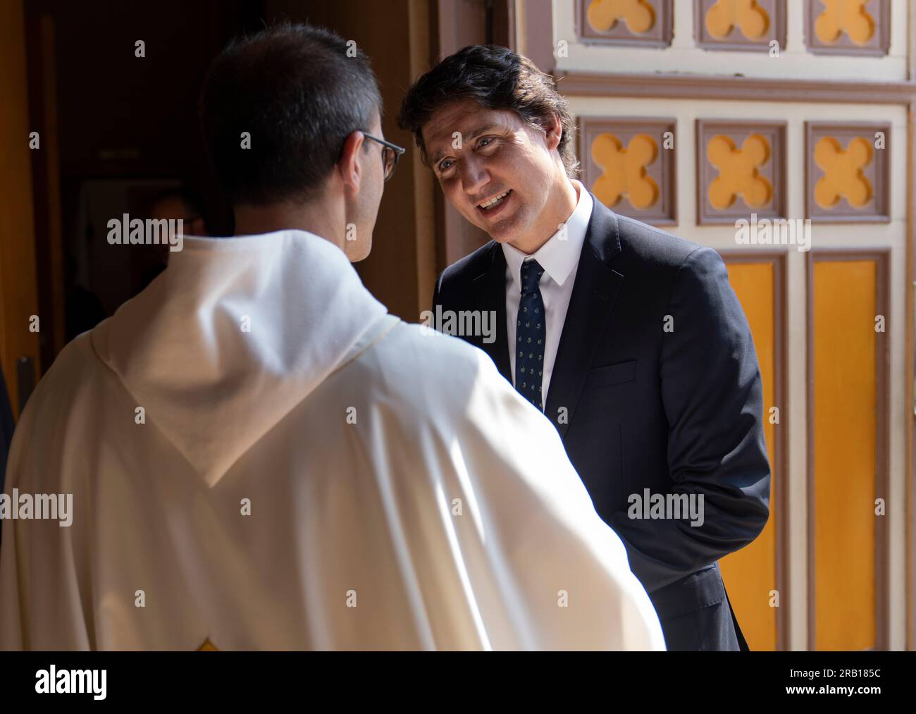 Lac Megantic, Canada. 06th July, 2023. Prime Minister Justin Trudeau ...