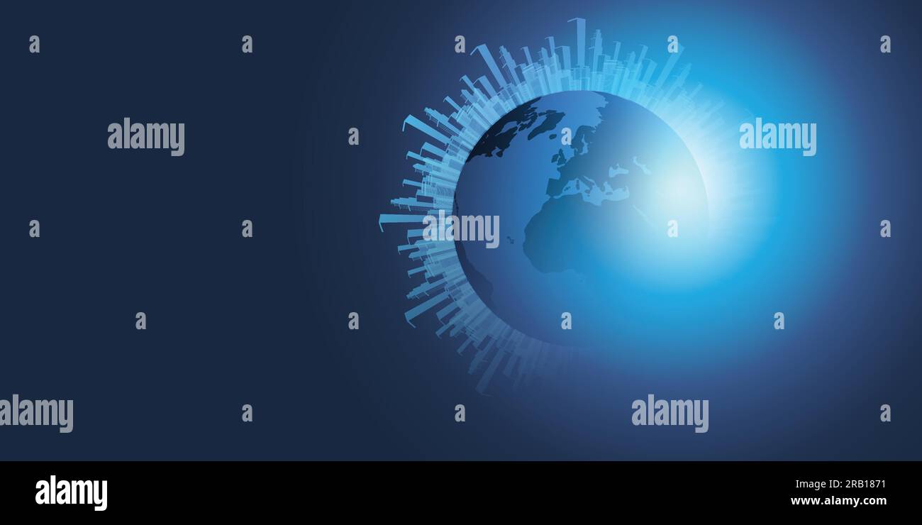 Urbanization and Globalization Concept Design Stock Vector Image & Art ...