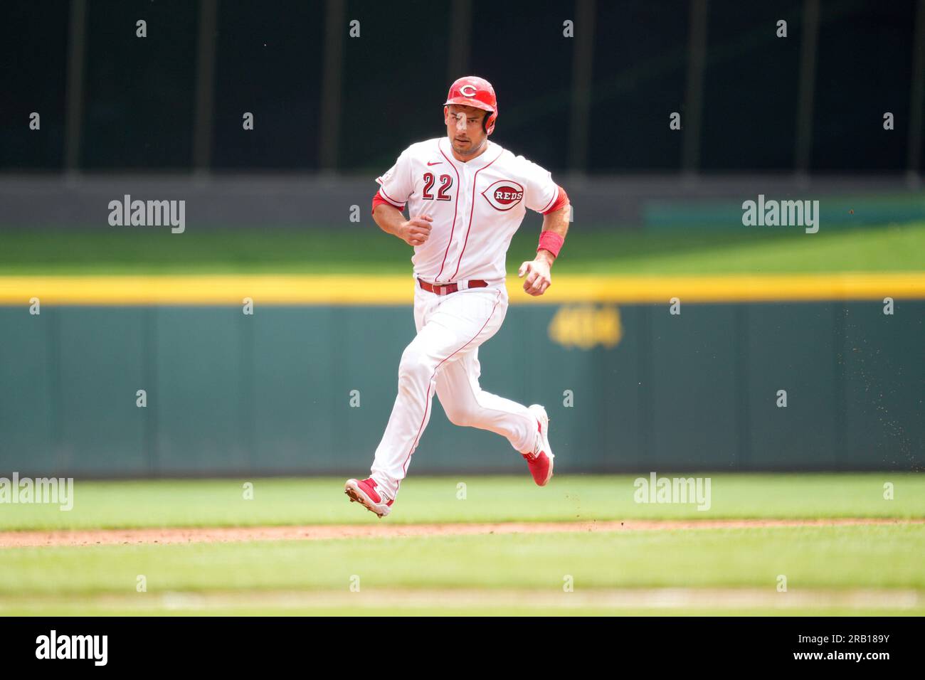 Cincinnati Reds' Luke Maile (22) rounds the bases during a baseball ...