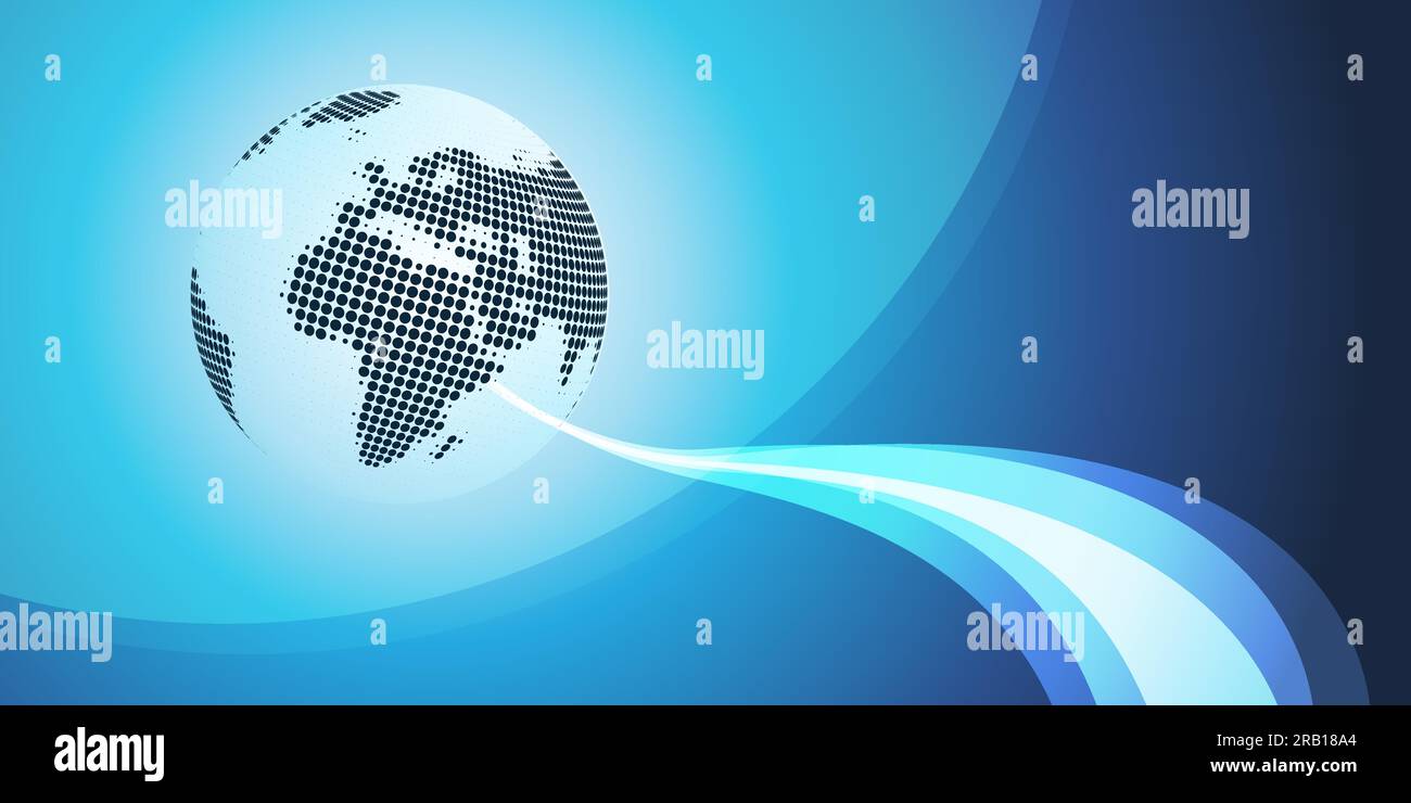 Global Networks, Business and Trading Design Concept with Wavy Lines ...