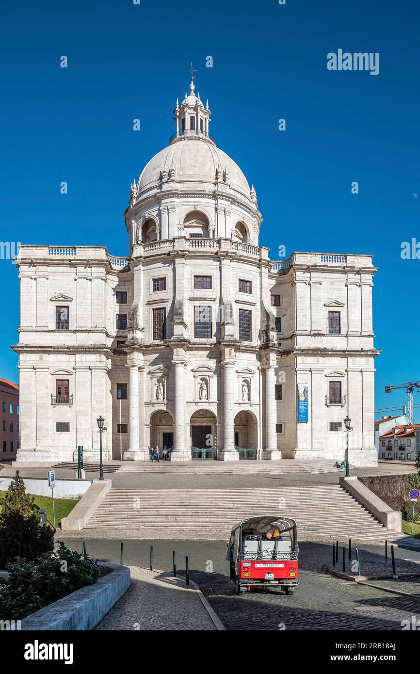 The church or cathedral Igreja de Santa Eng cia, blue sky, Lisbon ...