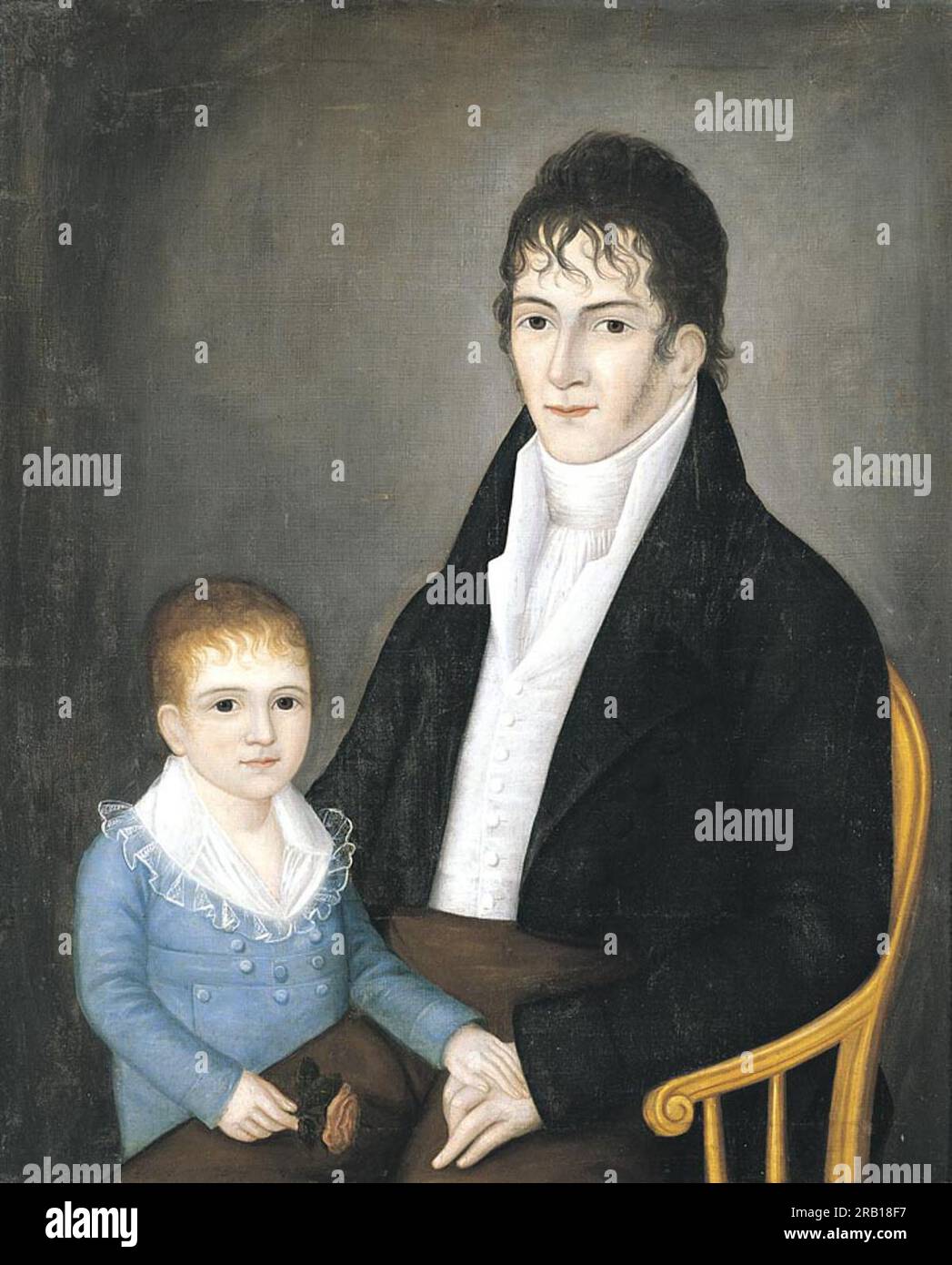 BENJAMIN FRANKLIN YOE AND SON 1810 by Joshua Johnson Stock Photo - Alamy