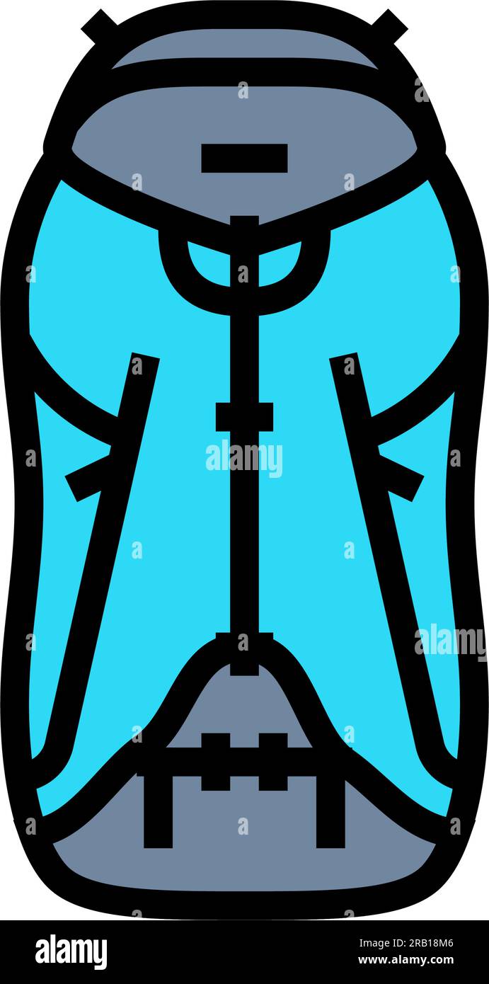 climbing pack mountaineering adventure color icon vector illustration ...