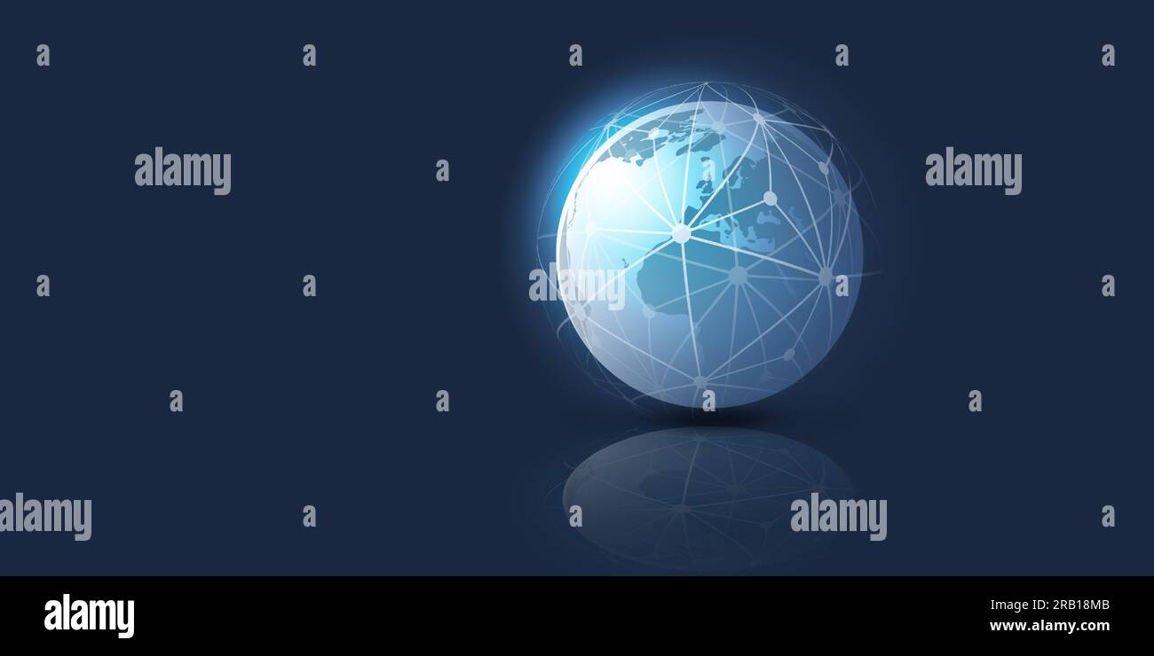 Cloud Computing And Networks Concept With Earth Globe Abstract Global