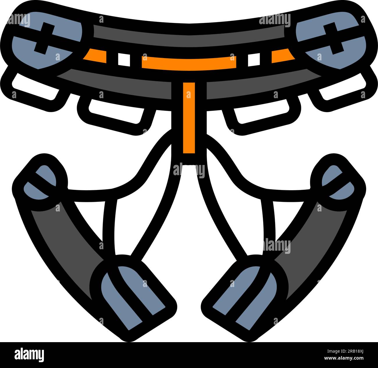 climbing harnesses mountaineering adventure color icon vector ...