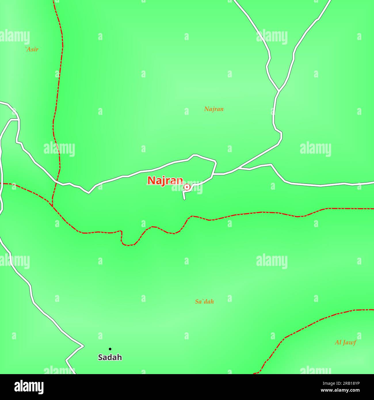 Map of Najran City in Saudi Arabia Stock Photo - Alamy
