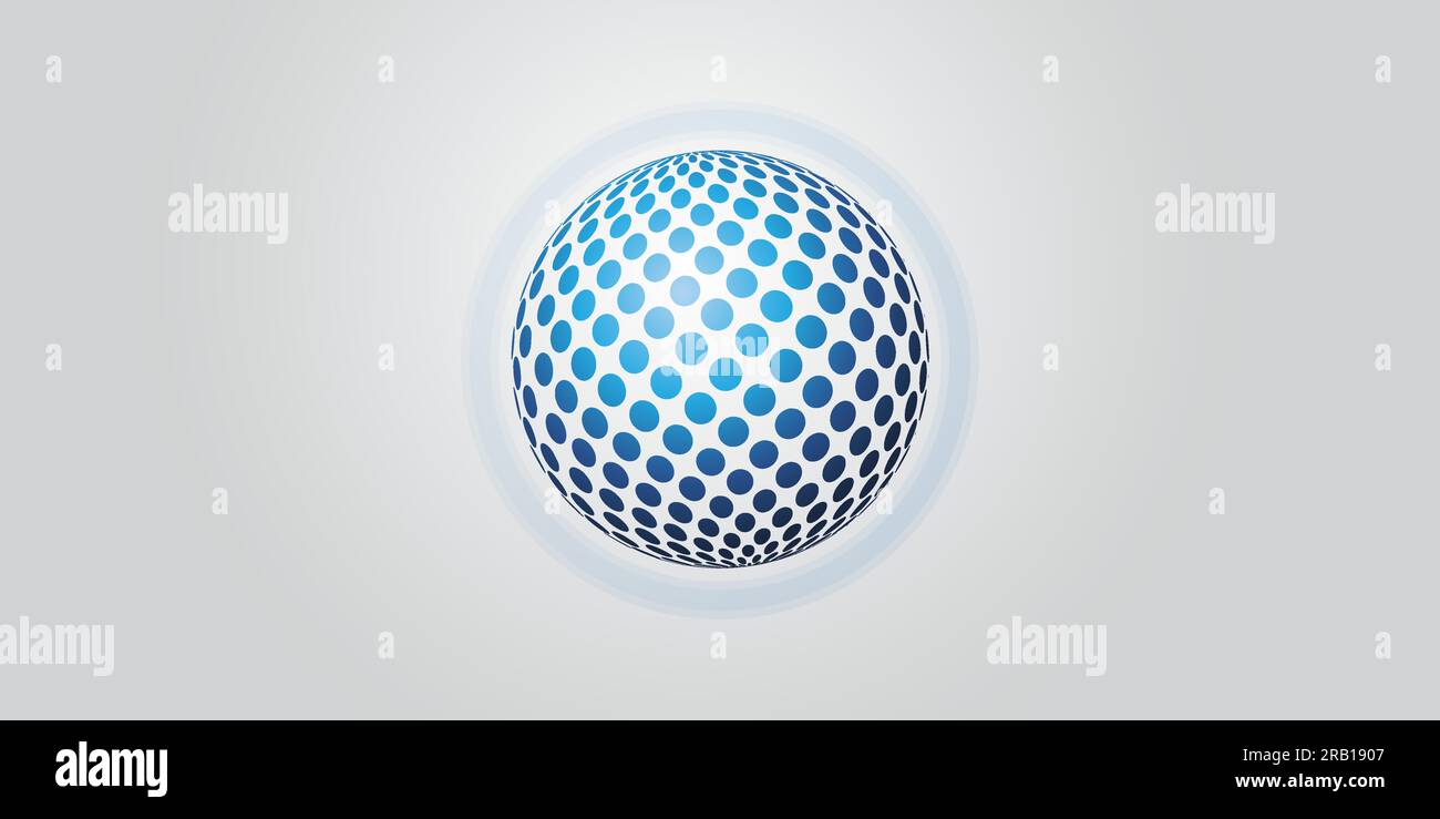 Abstract Blue and Grey Spotted Globe Design Vector Layout Stock Vector ...