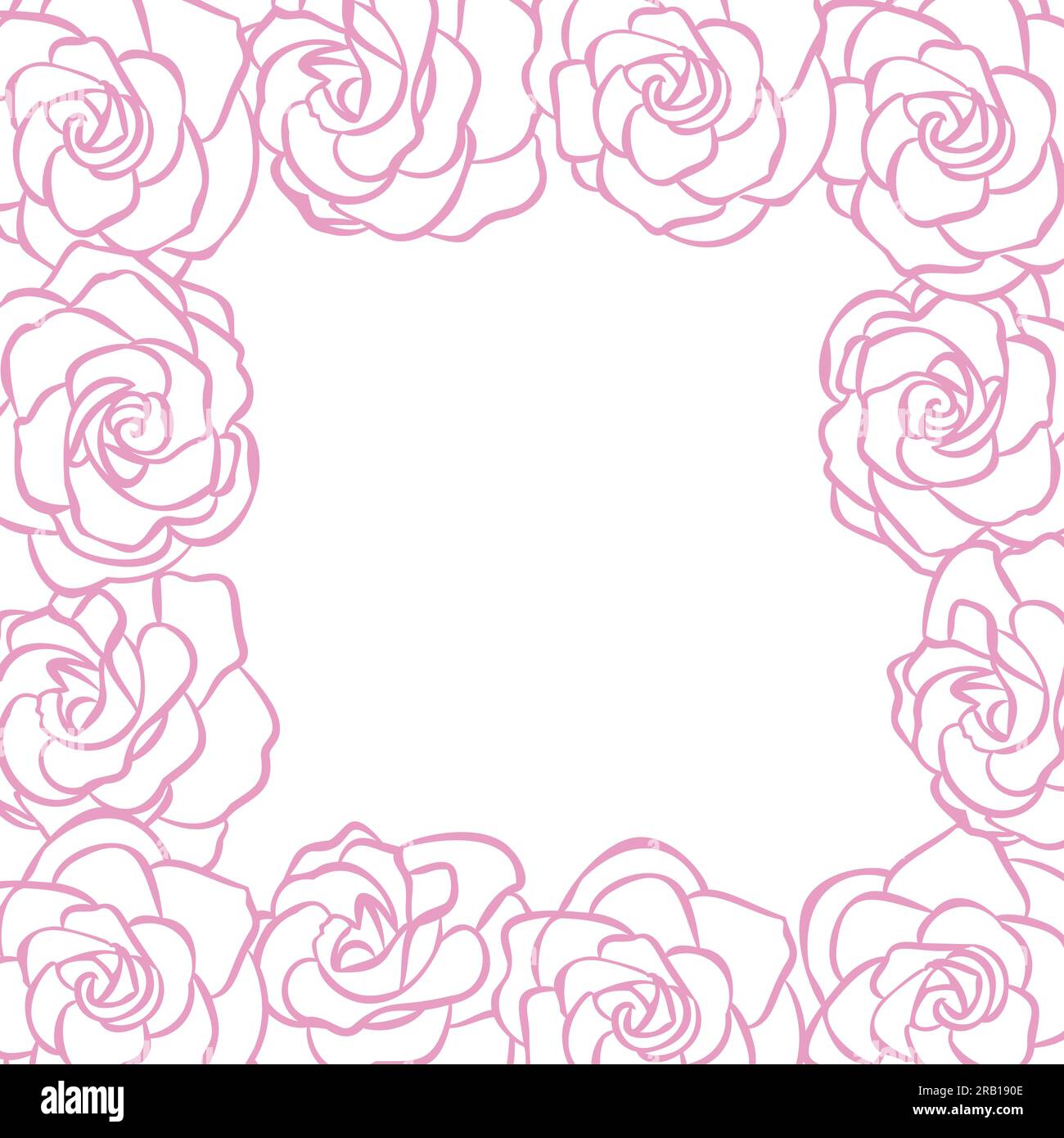 Romantic pink roses Stock Vector Images - Alamy