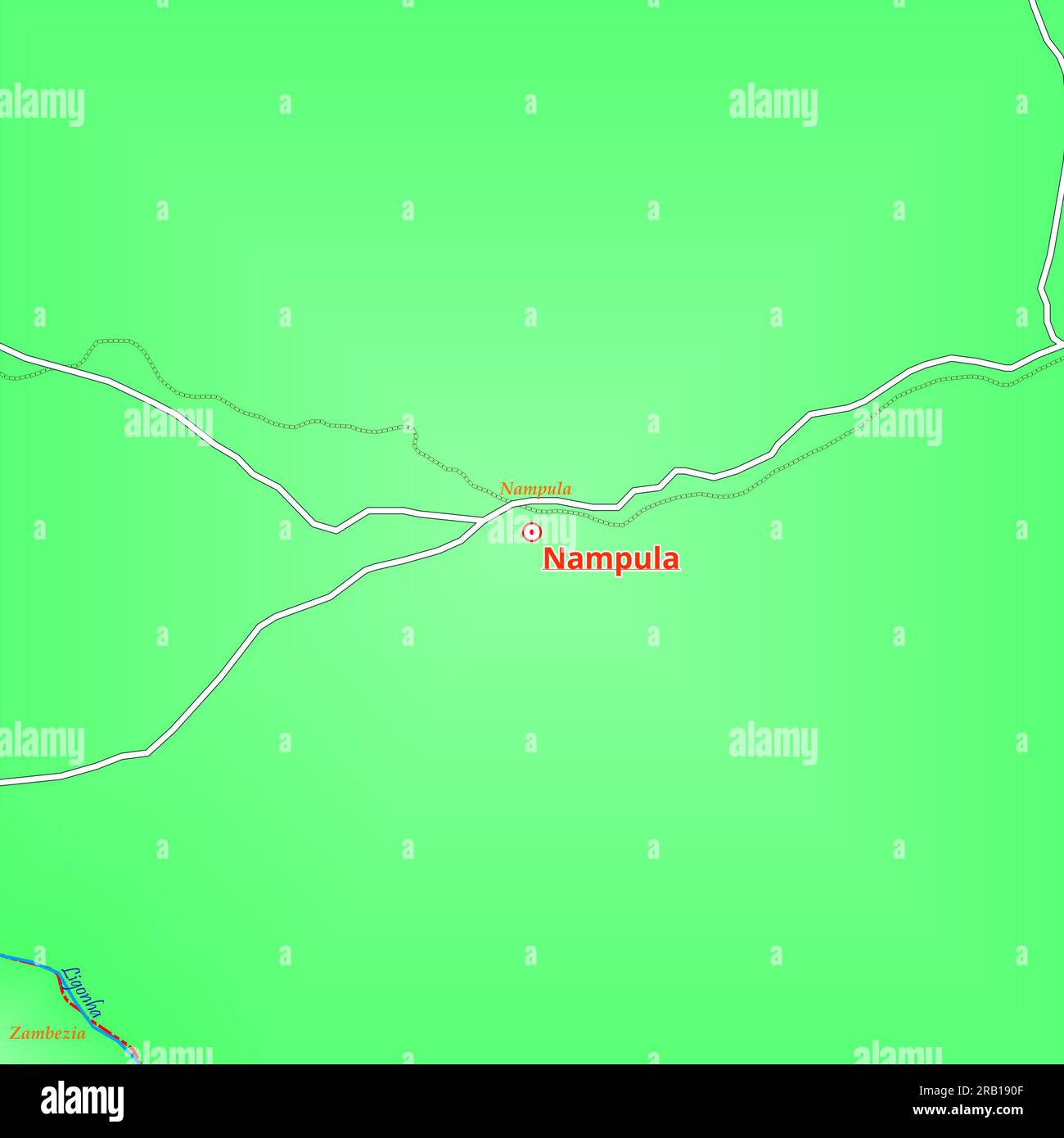 Map of Nampula City in Mozambique Stock Photo - Alamy