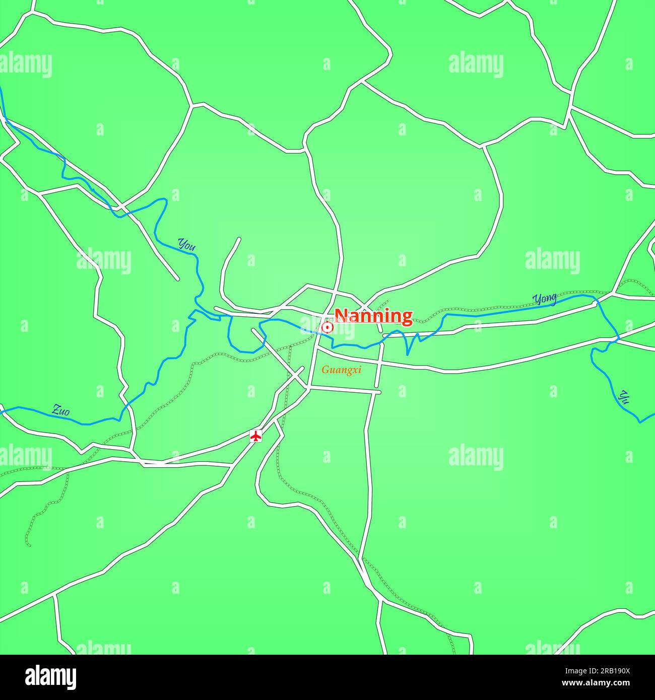 Map of Nanchang City in China Stock Photo - Alamy