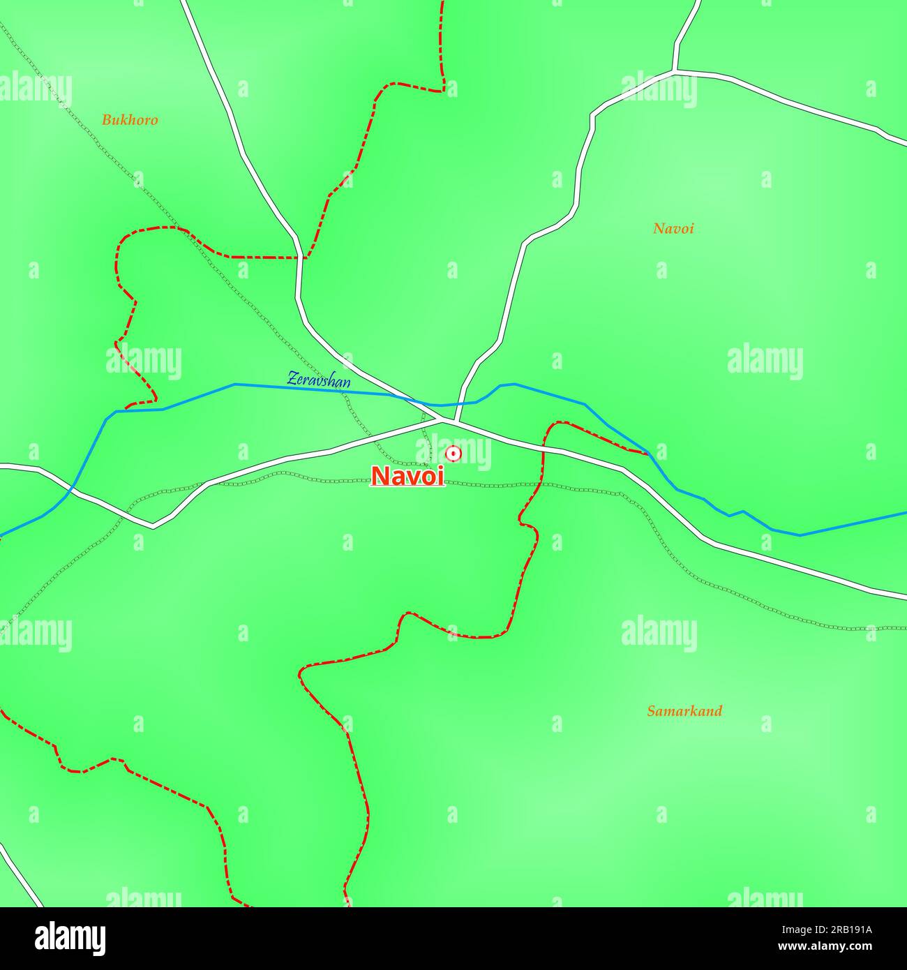Map of Navoi City in Uzbekistan Stock Photo - Alamy