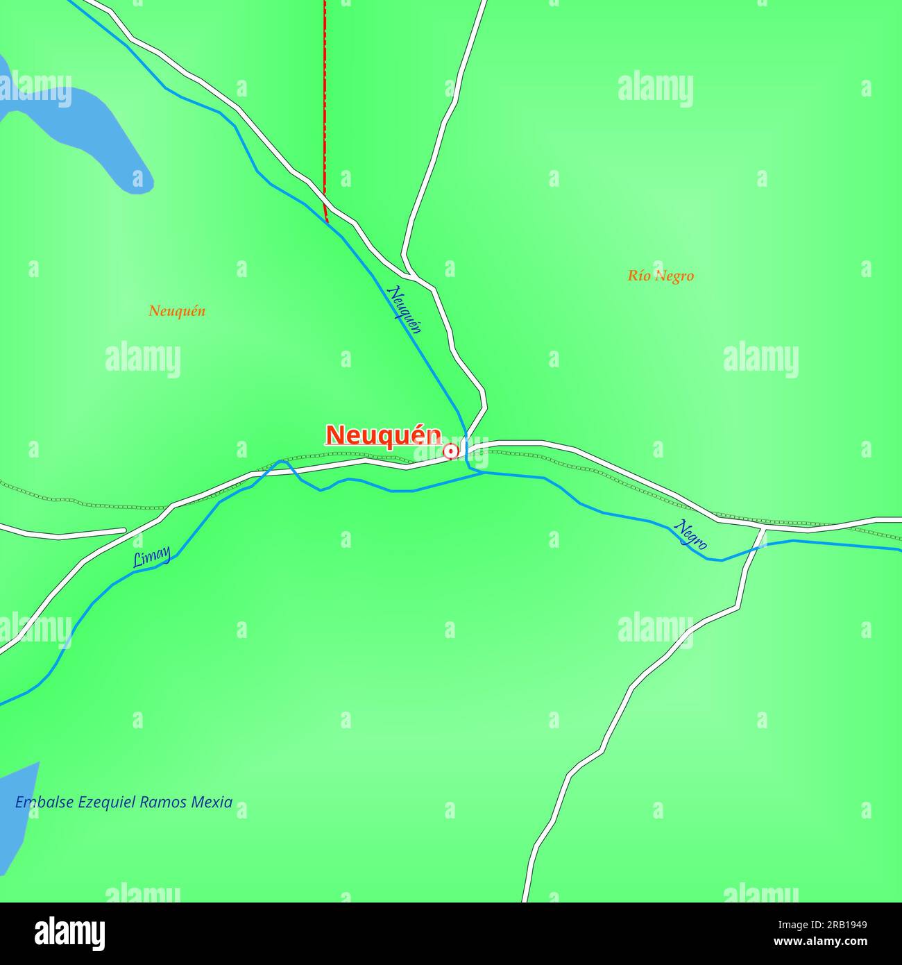 Map of Neuquén City in Argentina Stock Photo - Alamy